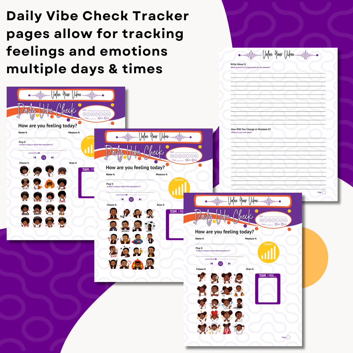 Value Your Vibes Daily Vibe Check Downloadable/Printable Journal ...