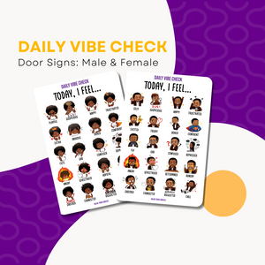 Value Your Vibes - Black Feelings Chart & Emotional Intelligence Tools